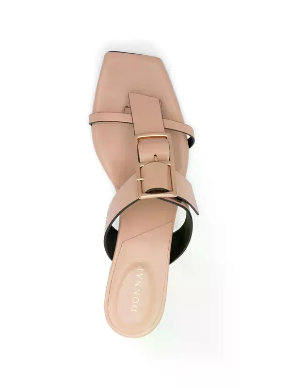 DONNARÌ Buckle Detail Square Toe Sandals