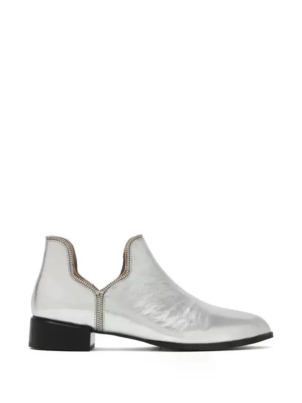 Senso Leather Ankle Boots With -tone Zip Trim