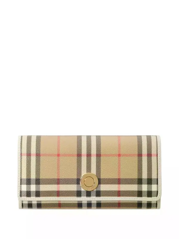 Burberry Check Continental Wallet - Neutrals