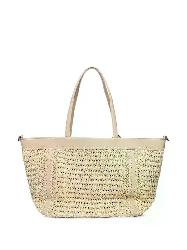 V°73 Woven Cherry Embellishment Shoulder Bag - Neutrals