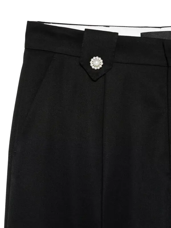 Simone Rocha Pearl Embellished Wide Leg Trousers