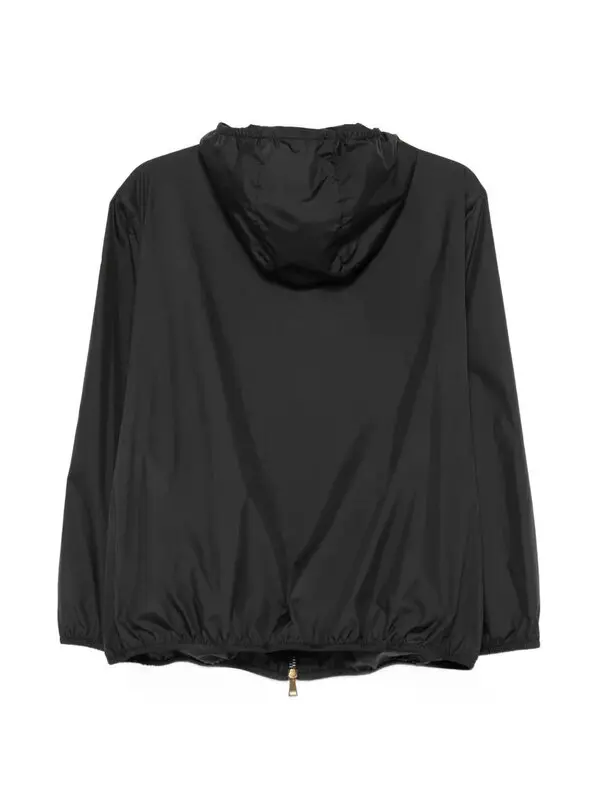 Moncler Logo Patch Hooded Jacket - Black