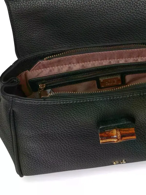 V°73 Beatrice Shoulder Bag With Bamboo Clasp - Black