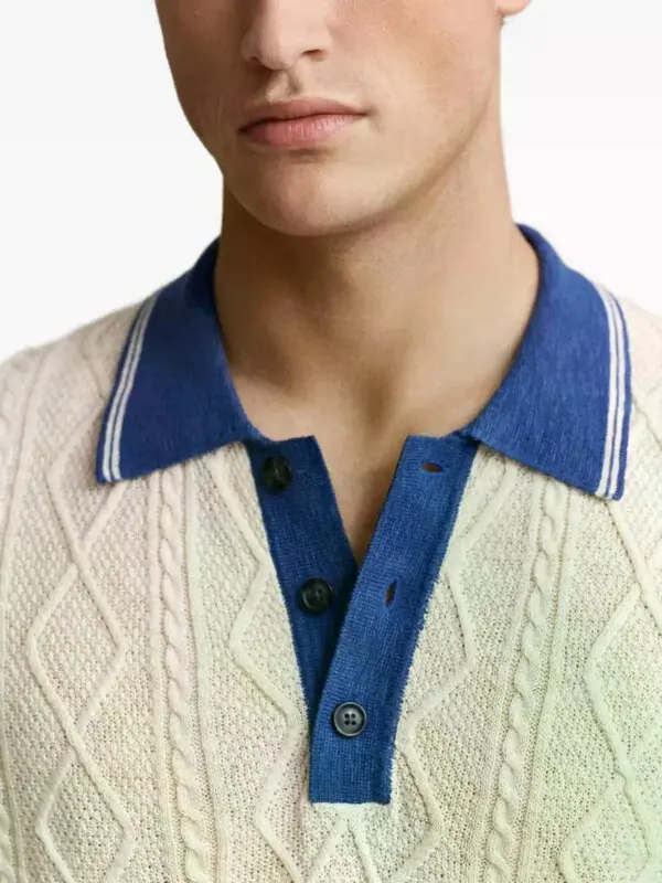Gant Cable-knit Polo Shirt