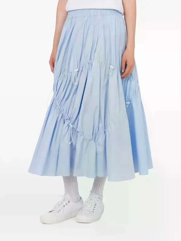 Moschino Gathered Tie Detail Midi Skirt