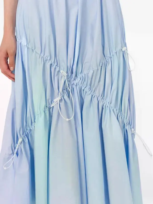 Moschino Gathered Tie Detail Midi Skirt