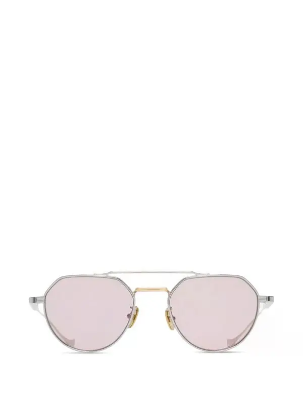 CUTLER & GROSS Draycott Round-frame Sunglasses - Silver