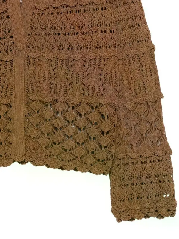 SEMICOUTURE Crochet Knit Cardigan