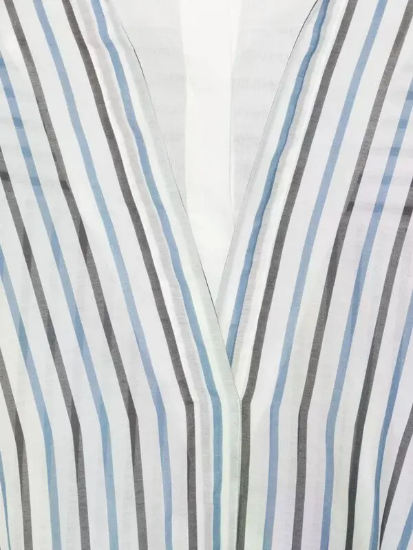 SEMICOUTURE Striped V-neck Top