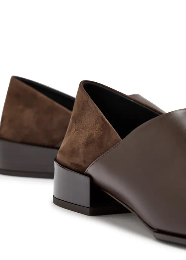 Alaïa 20 Leather Loafers - Brown