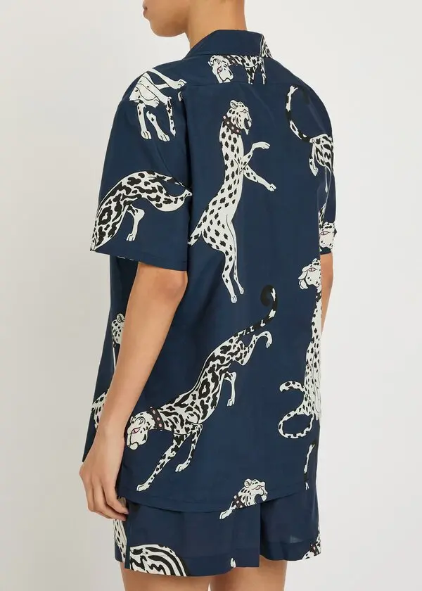 Olivia Von Halle Emeli Printed Cotton-blend Pyjama Set