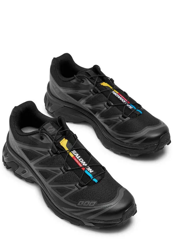 SALOMON Xt-6 Panelled Mesh Sneakers - Black