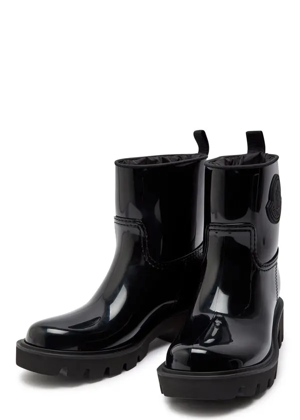 Moncler Kickstream Logo-appliquéd Rain Boots - Black