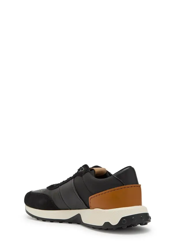 TOD'S Panelled Leather Running Sneakers - Black