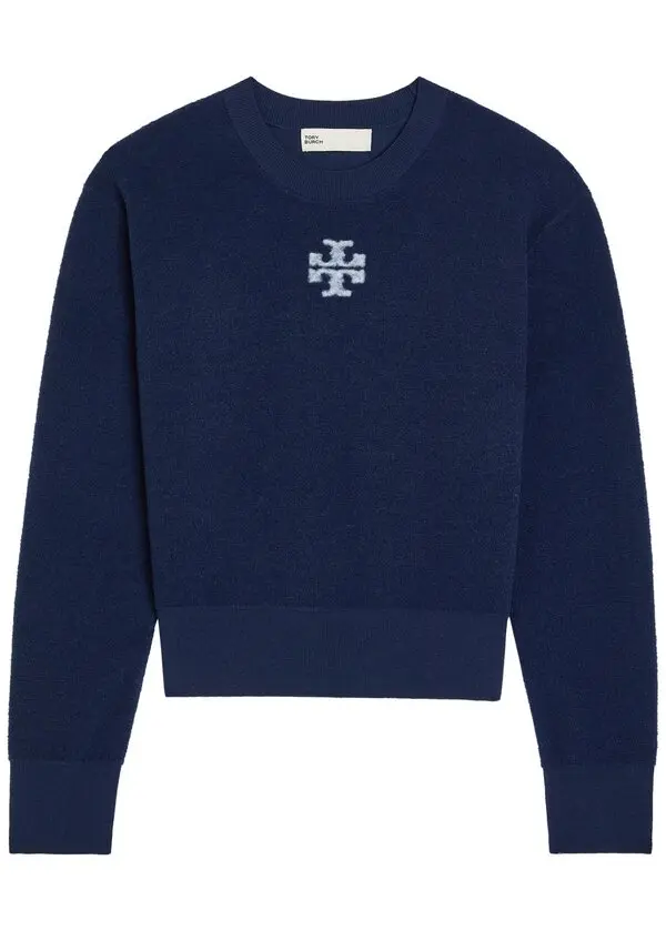 Tory Burch Logo Wool-blend Jumper