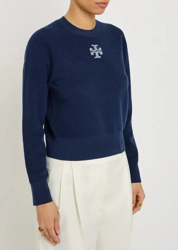 Tory Burch Logo Wool-blend Jumper