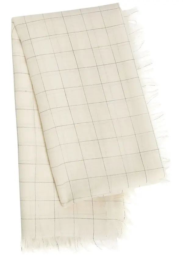TOTEME Checked Wool Scarf