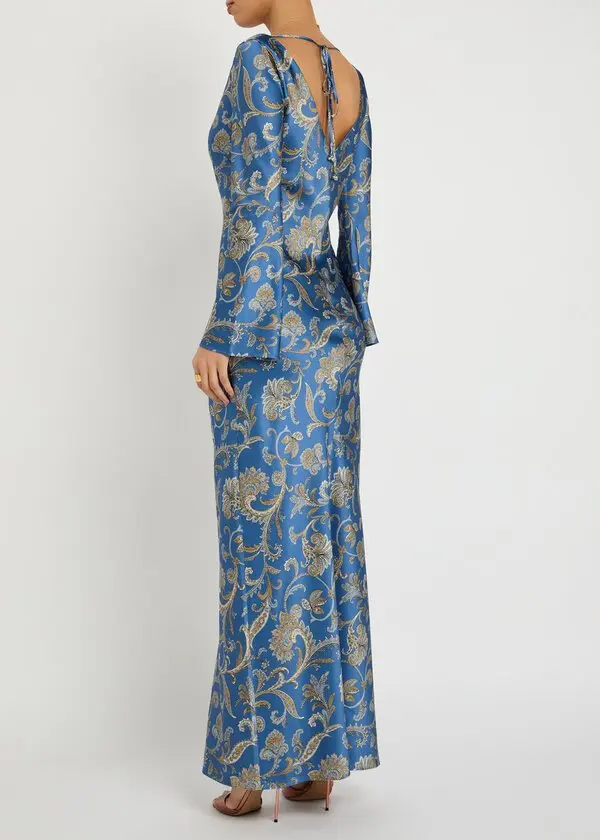 Veronica Beard Paisley-print Silk-blend Maxi Dress