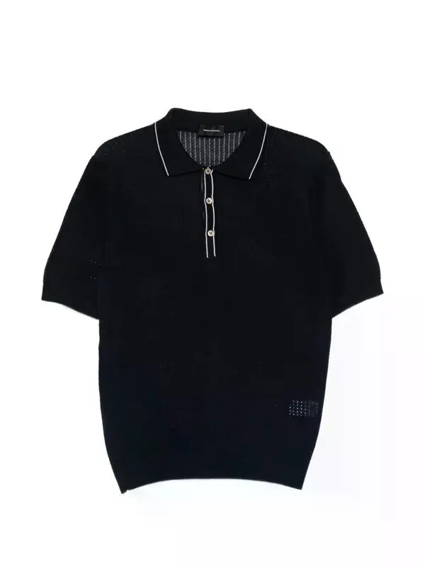 Tagliatore Piped Polo Shirt - Blue