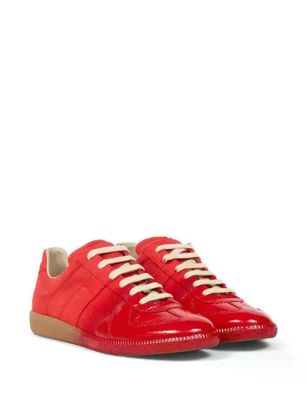 MAISON MARGIELA Replica Low-top Leather Sneakers - Red