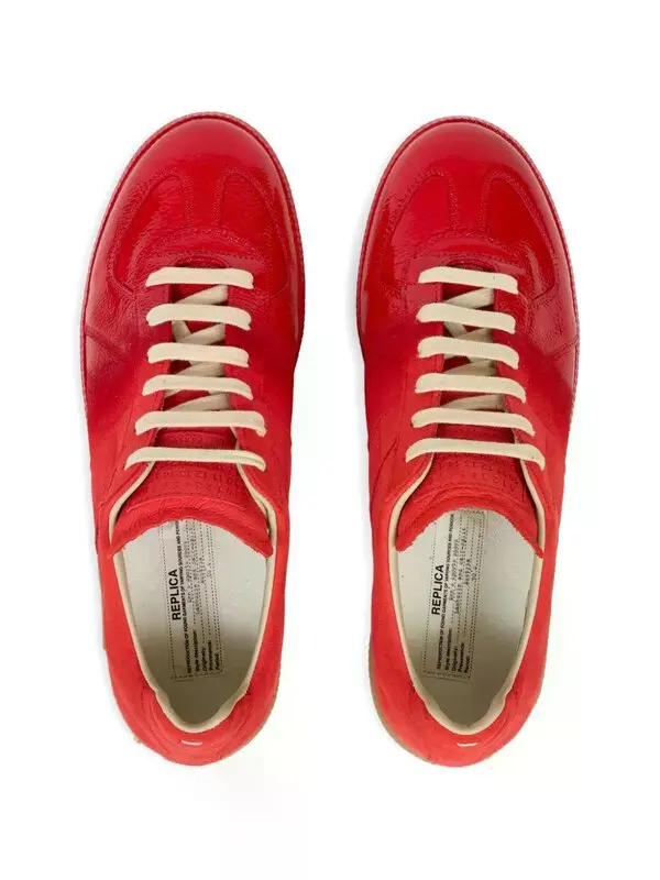 MAISON MARGIELA Replica Low-top Leather Sneakers - Red