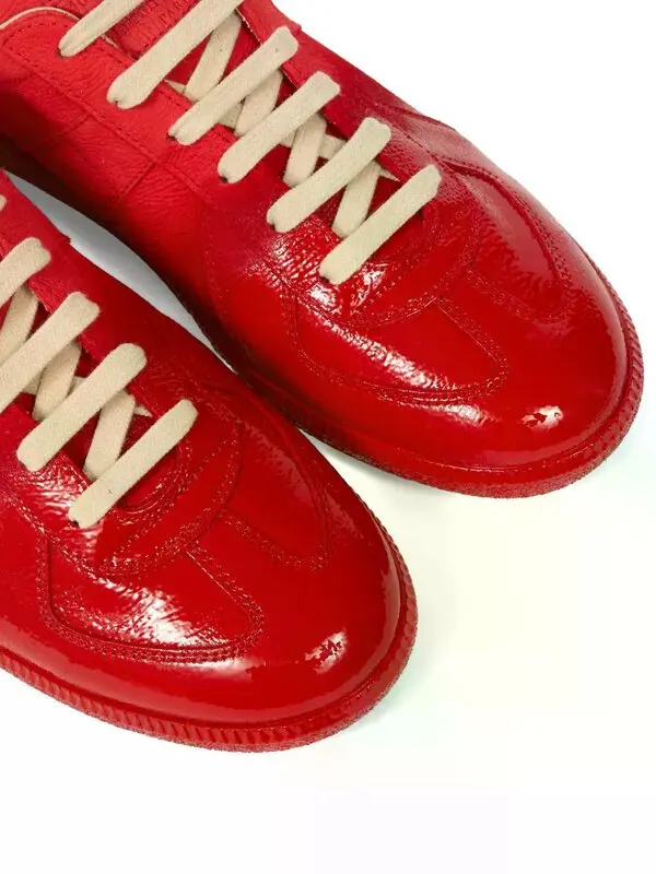 MAISON MARGIELA Replica Low-top Leather Sneakers - Red