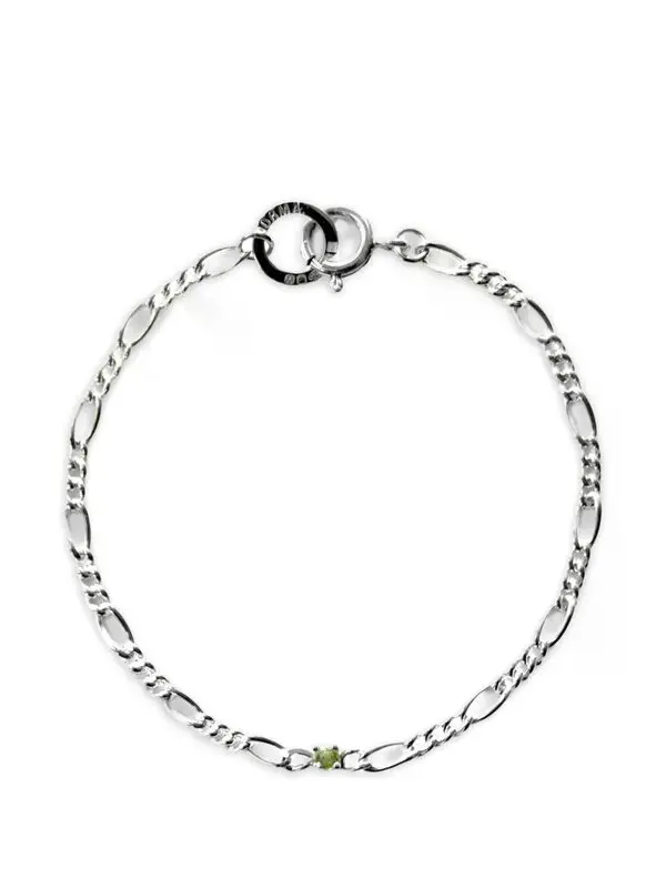 NORMA JEWELLERY Peridot Round-cut -tone Bracelet - Silver