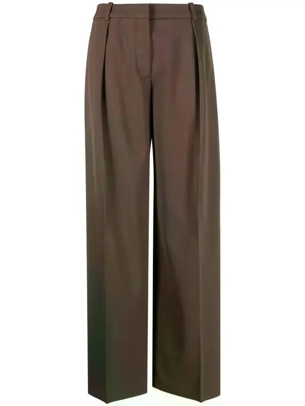 Calvin Klein Tailored Wide-leg Twill Trousers
