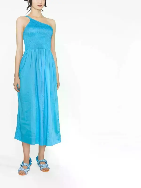 Faithfull The Brand Khalani One-shoulder Dress - Blue