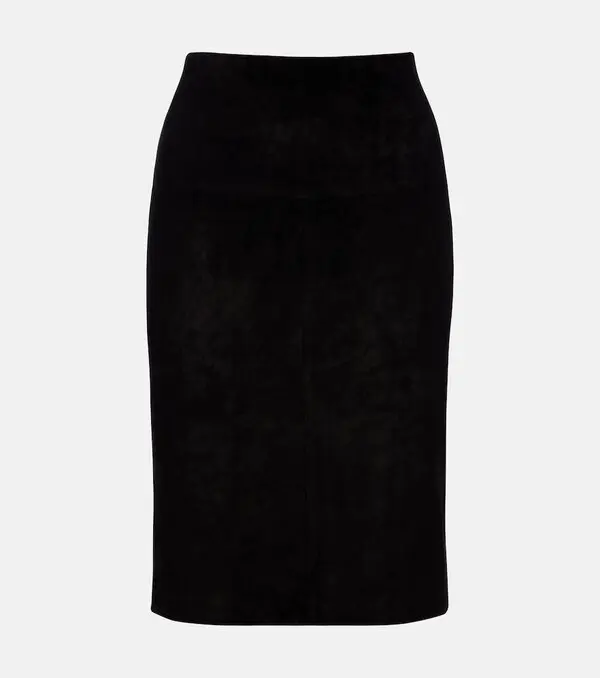 Stouls Gin Suede Miniskirt - Black