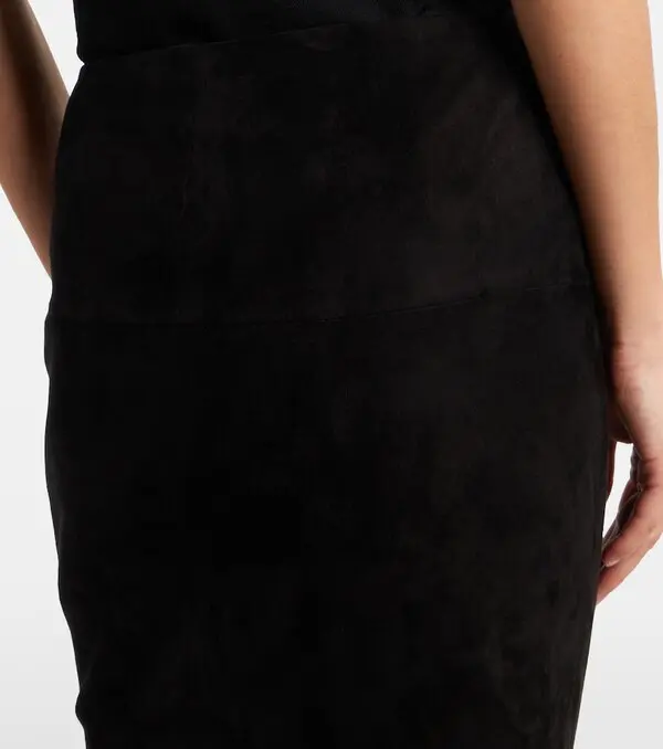 Stouls Gin Suede Miniskirt - Black