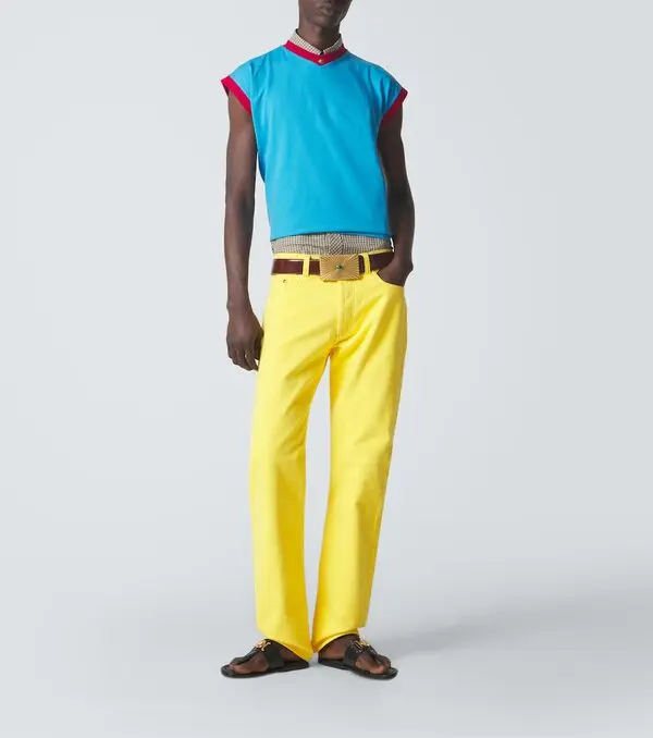 Versace Medusa Cotton-blend Jersey T-shirt - Blue