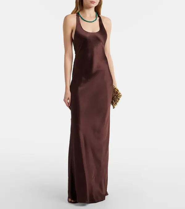 Staud Juanita Satin Gown
