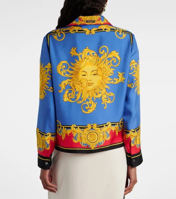 Versace Printed Silk Twill Shirt