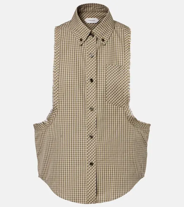 Versace Checked Cotton Shirt