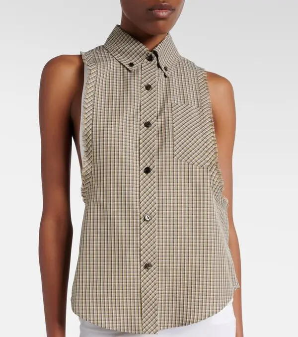 Versace Checked Cotton Shirt