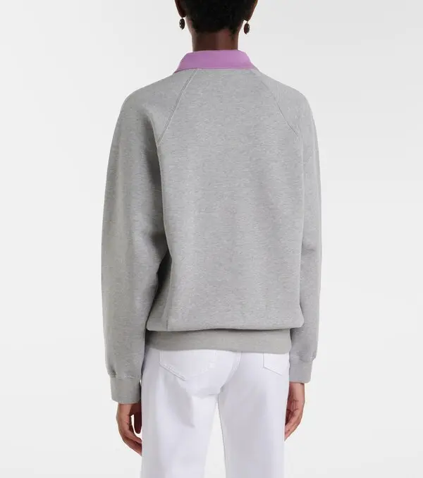 Versace Cotton Jersey Sweatshirt With Polo Collar