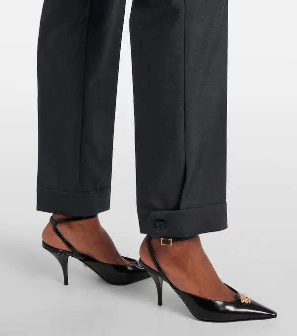 Versace Wool And Mohair Tapered Pants