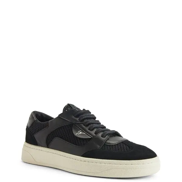 GIUSEPPE ZANOTTI Multi-material Lace-up Low-top Trainers