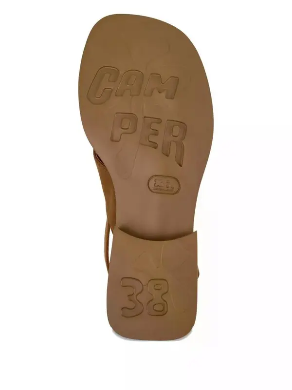 Camper Dana Criss-cross Strap Sandals With Buckled Ankle Strap - Brown