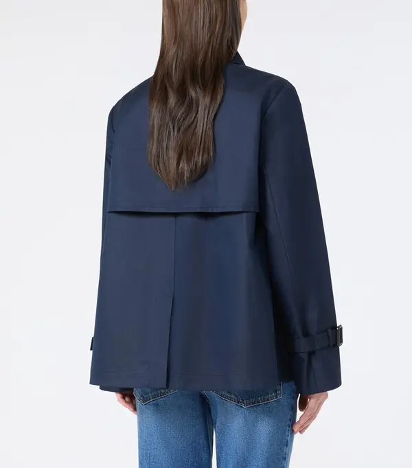 Max Mara Water-repellent Gabardine Cropped Trench Jacket
