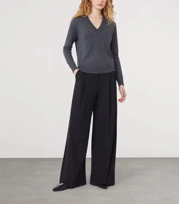 Max Mara Virgin Wool Wide-leg Trousers