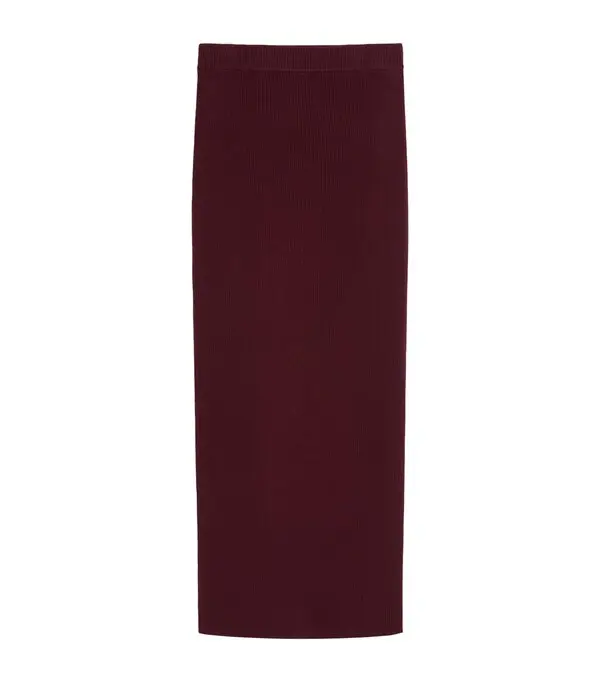 Max Mara Ribbed Knit Midi Skirt