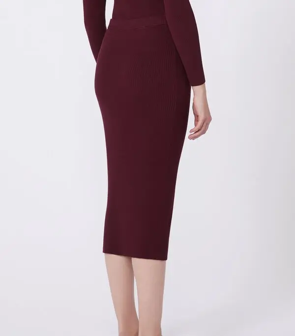 Max Mara Ribbed Knit Midi Skirt