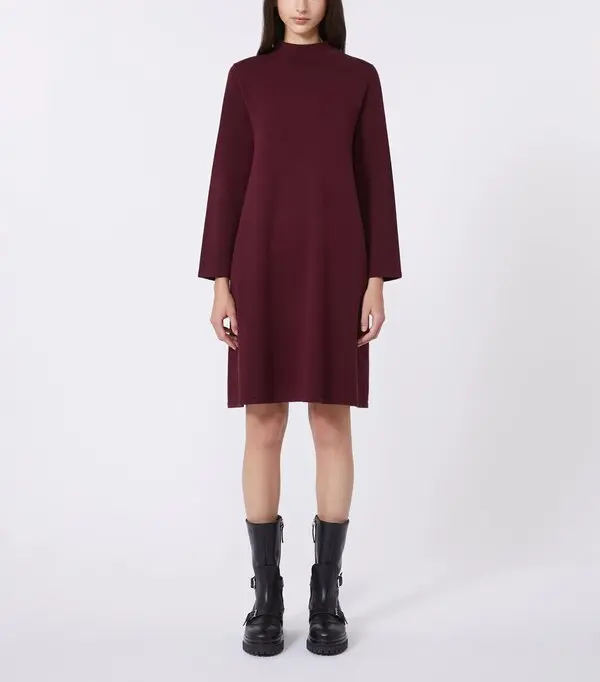 Max Mara Knitted High Neck Mini Dress