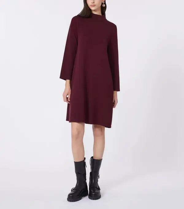 Max Mara Knitted High Neck Mini Dress