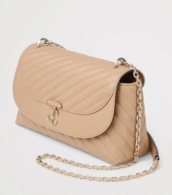 JIMMY CHOO Medium Quilted Leather Cross-body Bag - Brown