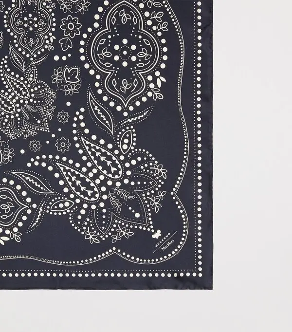 Max Mara Silk Print Square Scarf