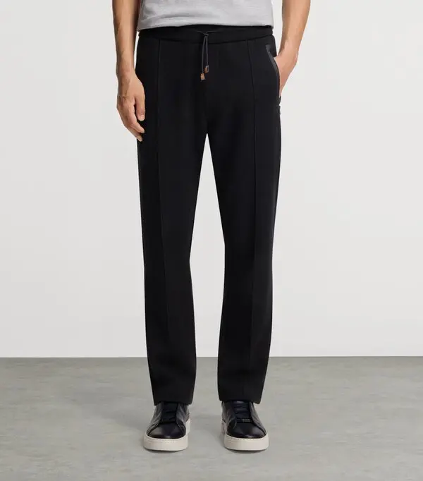 BOSS Cotton-wool-blend Straight Sweatpants