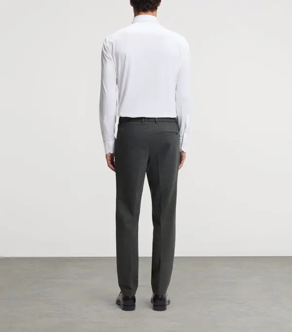BOSS Performance-stretch Slim-fit Trousers - Silver